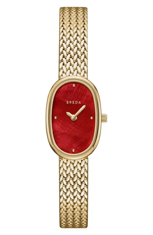BREDA Mesh Strap Watch - Red
