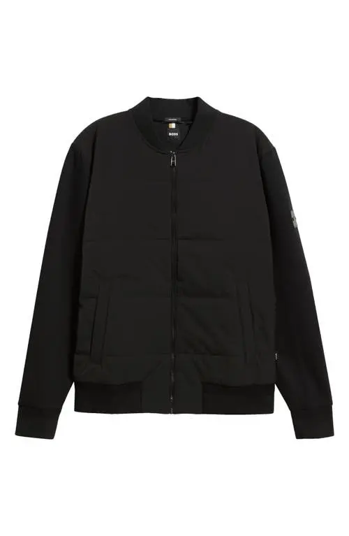 BOSS Skiles Padded Bomber Jacket - Black