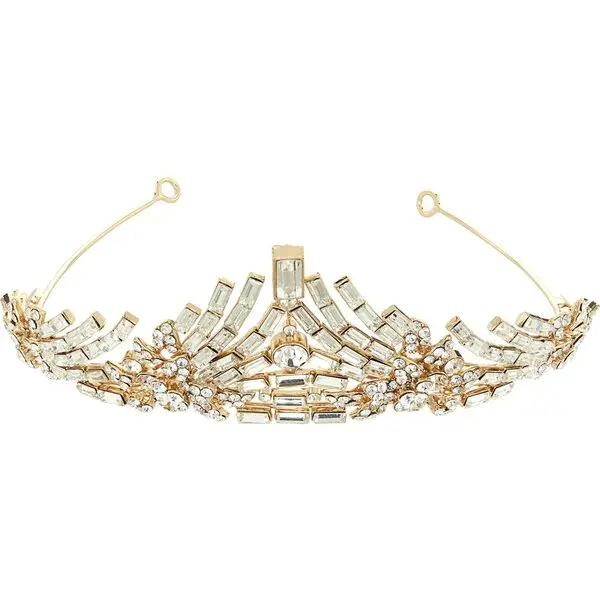 Brides & Hairpins Crystal Tiara - Gold