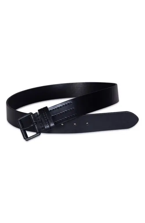 ALLSAINTS Split Loop Leather Belt - Black