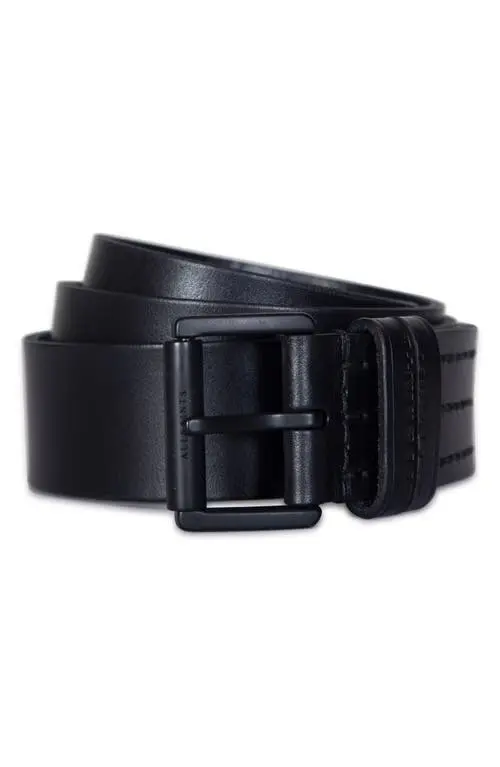 ALLSAINTS Split Loop Leather Belt - Black