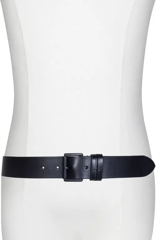ALLSAINTS Split Loop Leather Belt - Black
