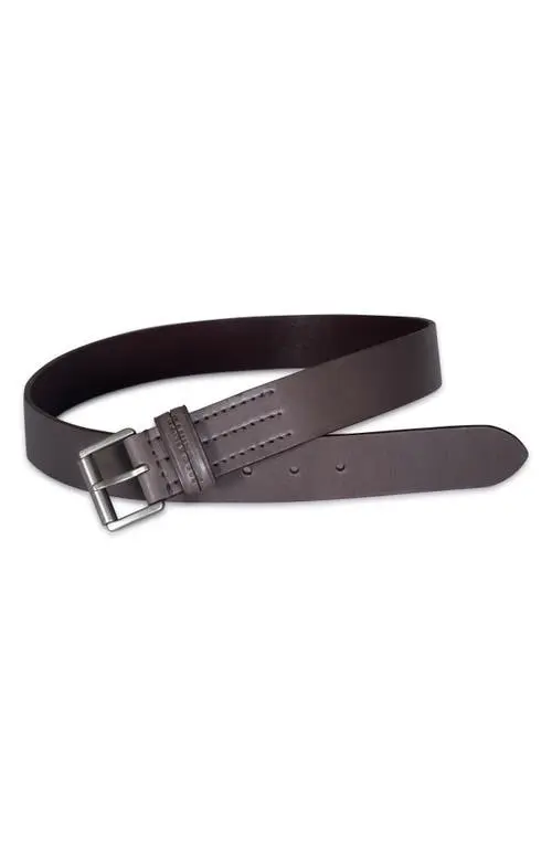 ALLSAINTS Split Loop Leather Belt - Grey