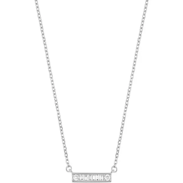 Bony Levy Gatsby Diamond Bar Pendant Necklace - 18k White Gold