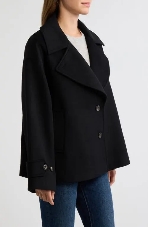 Bernardo Single Breasted Cropped Coat - Black