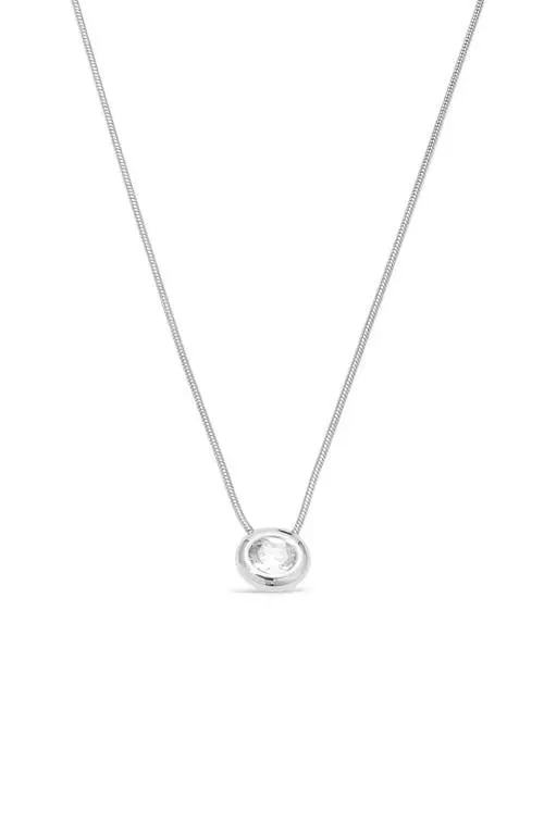 Ettika Cubic Zirconia Pendant Necklace - Silver