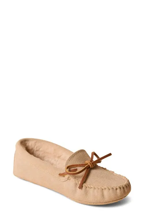 Minnetonka Suede Soft Sole Slipper - Stone