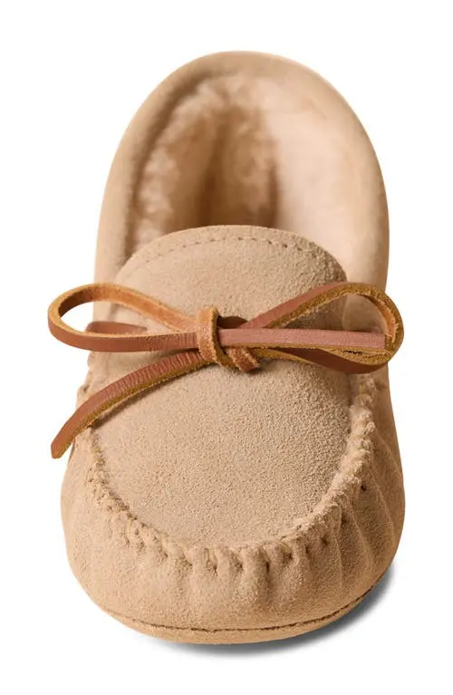 Minnetonka Suede Soft Sole Slipper - Stone