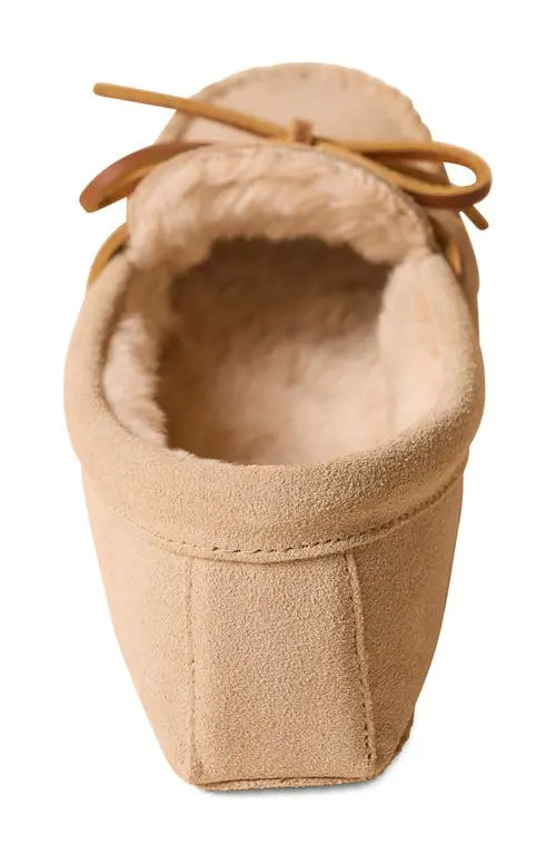 Minnetonka Suede Soft Sole Slipper - Stone