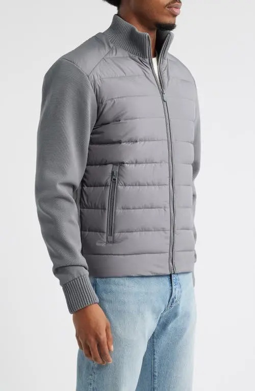 SAVE THE DUCK Sedum Water Repellent Mixed Media Jacket - Mid Grey