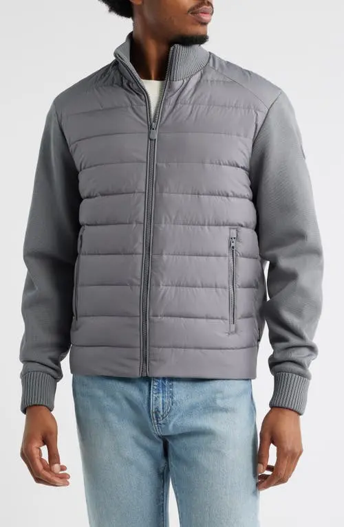 SAVE THE DUCK Sedum Water Repellent Mixed Media Jacket - Mid Grey