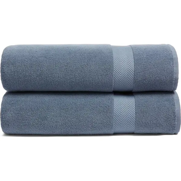 Nordstrom Organic Hydrocotton Set Of 2 Bath Sheets - Blue Chip