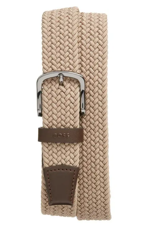 BOSS Woven Elastic Belt - Light Brown