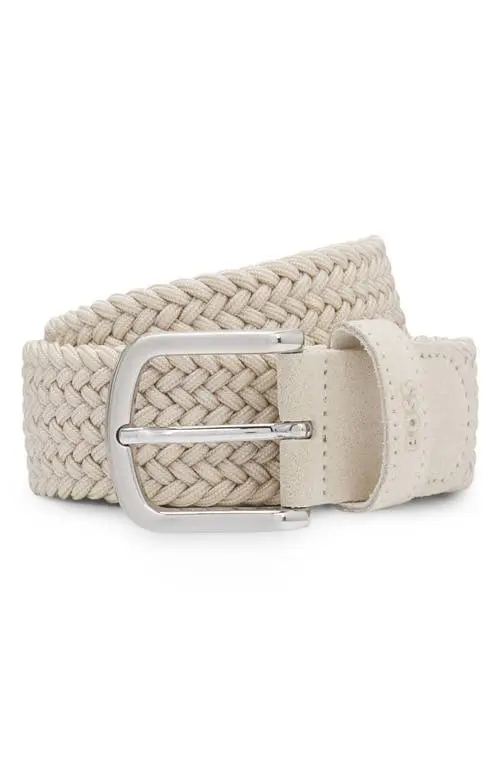BOSS Woven Elastic Belt - Open Beige