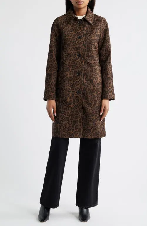 Bcbgmaxazria Faux Suede Paneled Coat - Leopard