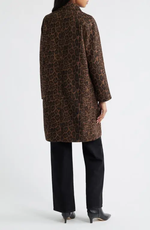 Bcbgmaxazria Faux Suede Paneled Coat - Leopard