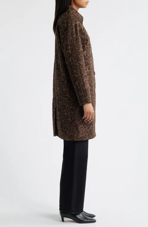 Bcbgmaxazria Faux Suede Paneled Coat - Leopard