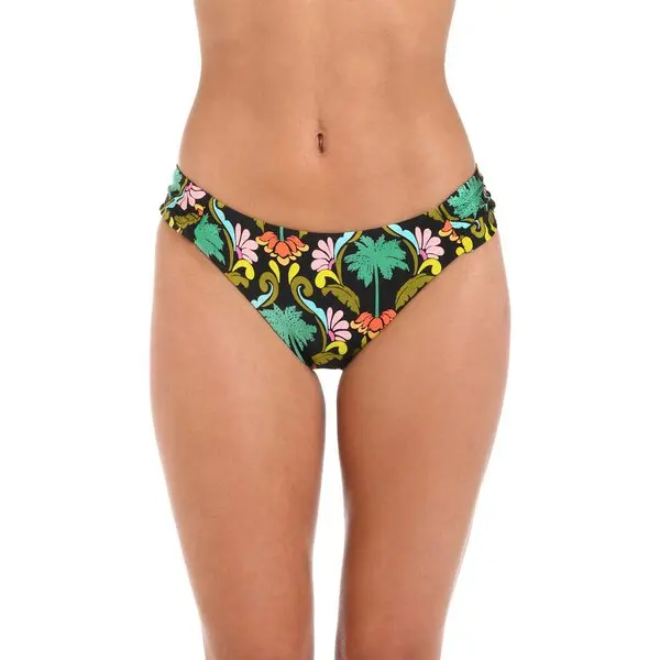 SUNSHINE 79 Mirage Shirred Bikini Bottom - Black Multi