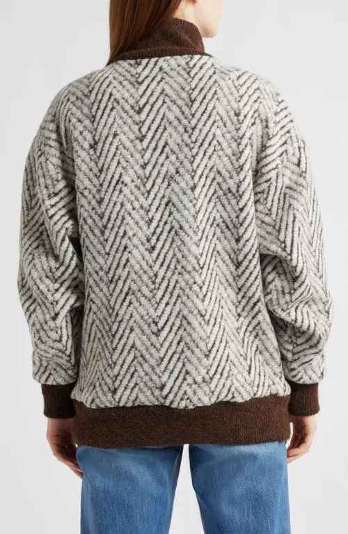 Bernardo Chevron Knit Jacket