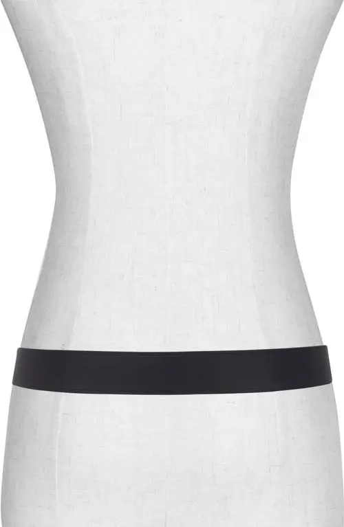 Vince Flat Ring Leather Belt - Black