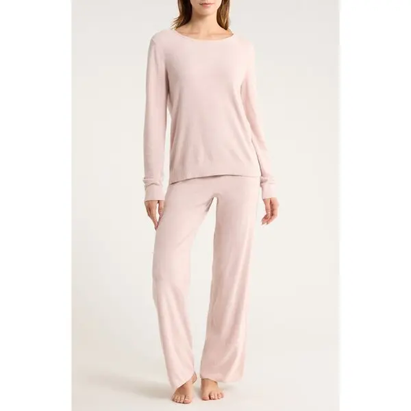 Barefoot Dreams Cozychic® Ultra Lite® Boat Neck Pajamas - Barely Pink