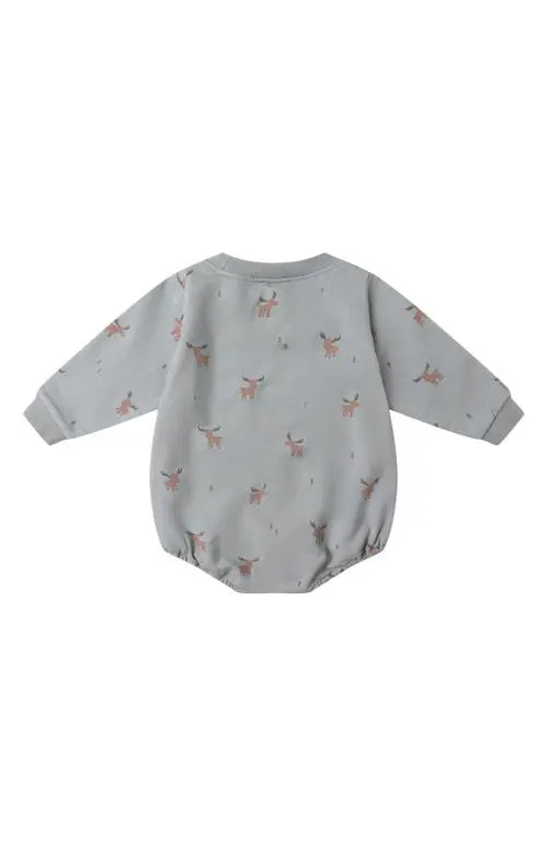 QUINCY MAE Moose Print Stretch Cotton Bodysuit