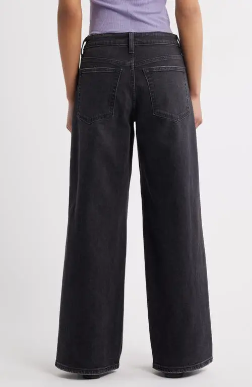 Bp. Low Rise Baggy Wide Leg Jeans - Washed Black