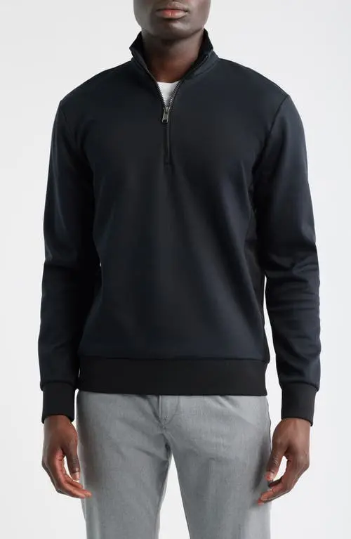 BOSS Quarter Zip Pullover - Black