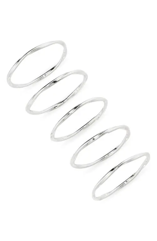 Nordstrom Set Of Stacking Rings - Sterling Silver Plated