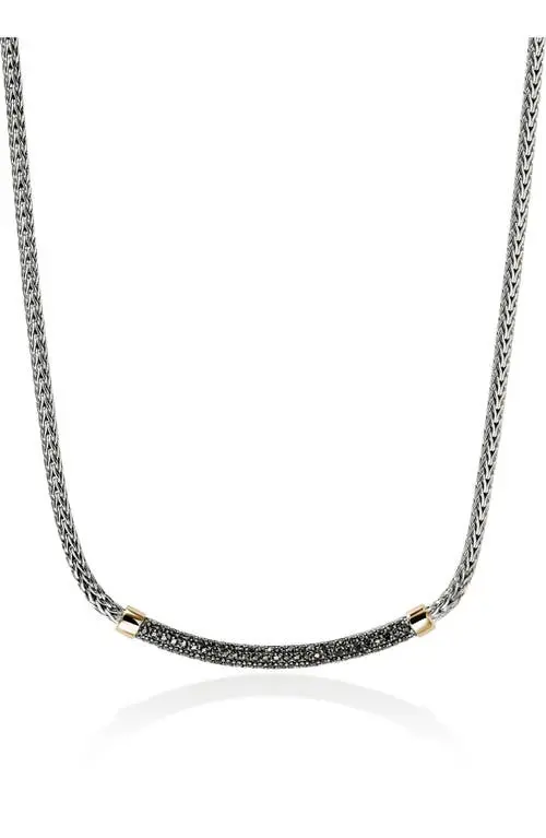 John Hardy Jh Essentials Sapphire Pavé Necklace - Silver/gold/black Sapphire