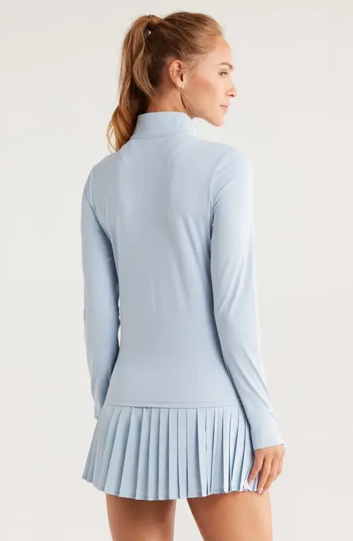 Zella Active Half Zip Pullover - Blue Fog