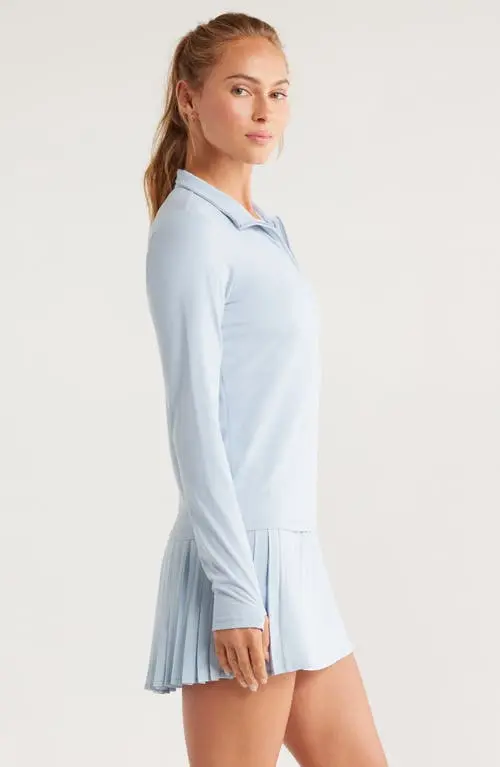Zella Active Half Zip Pullover - Blue Fog
