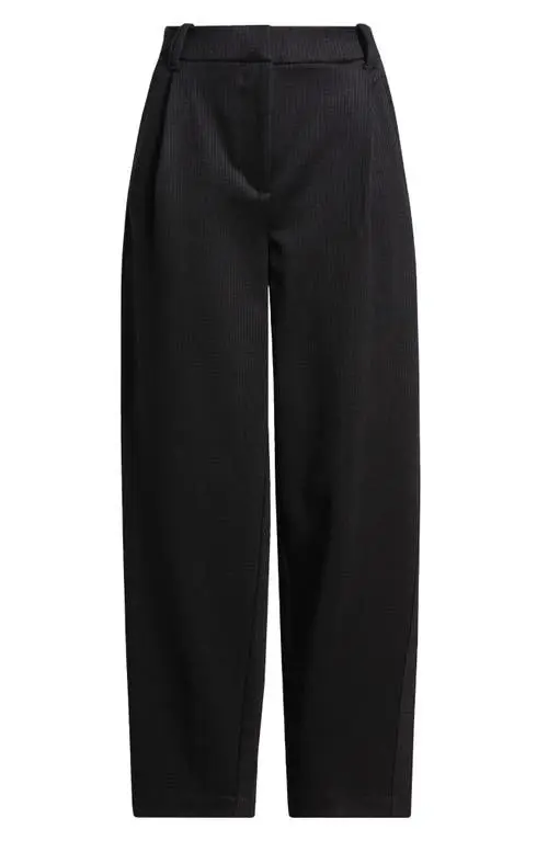 Wit & Wisdom Skyrise Pleated Pinstripe Barrel Leg Ankle Trousers
