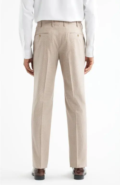 Zanella Parker Flat Front Wool Dress Pants - Tan