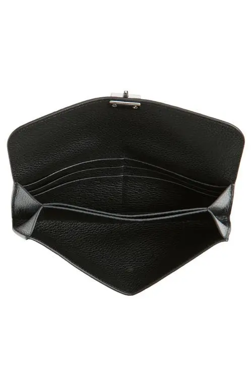TOTEME T-lock Palmellata Leather Wallet - Black