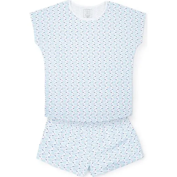 LILA AND HAYES Riley Pajama Short Set - Tennis Match Pink