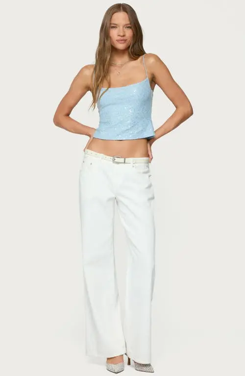 EDIKTED Sequin Crop Camisole