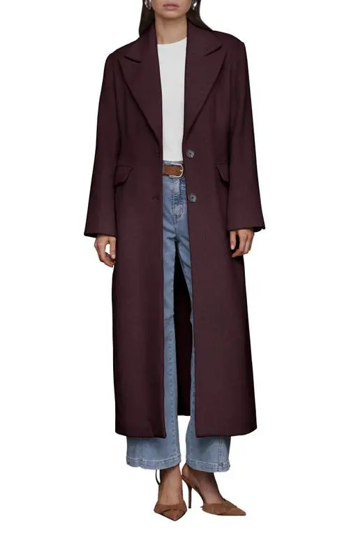 Avec Les Filles Strong Shoulder Hourglass Single Breasted Coat