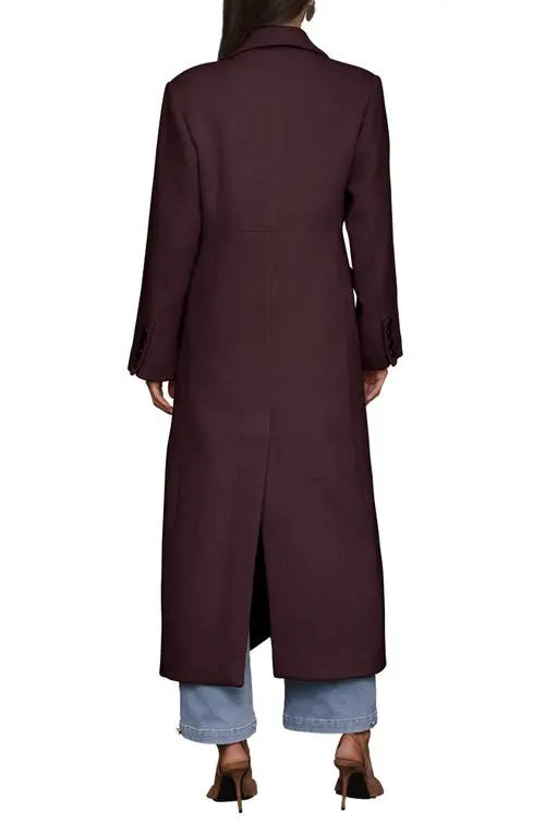 Avec Les Filles Strong Shoulder Hourglass Single Breasted Coat
