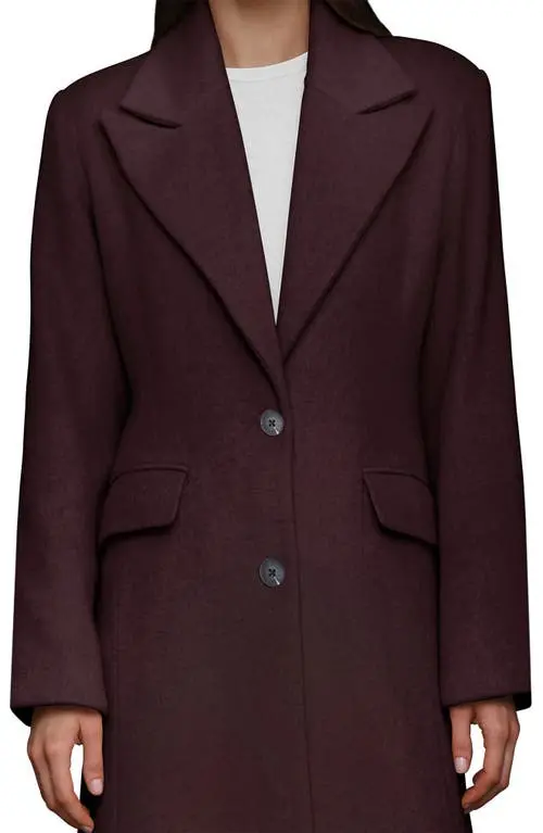 Avec Les Filles Strong Shoulder Hourglass Single Breasted Coat