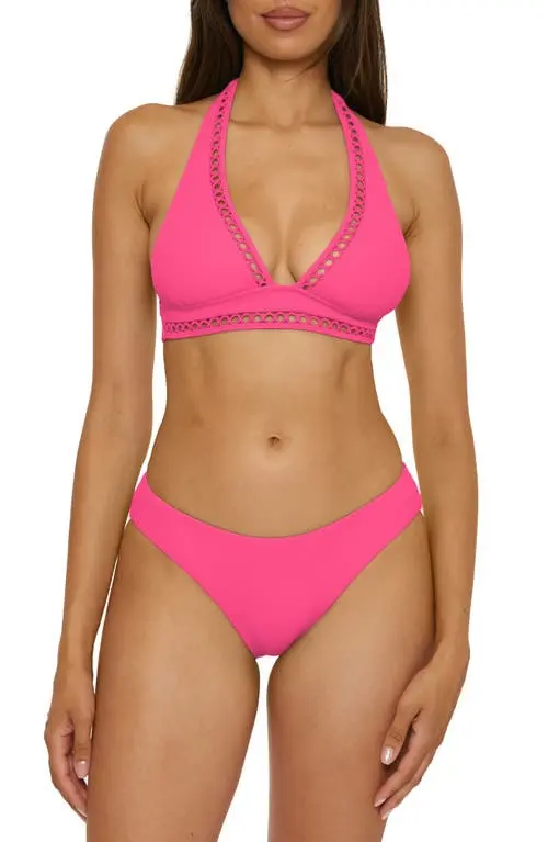BECCA By Rebecca Virtue Adela Modern Edge Rib Bikini Bottoms