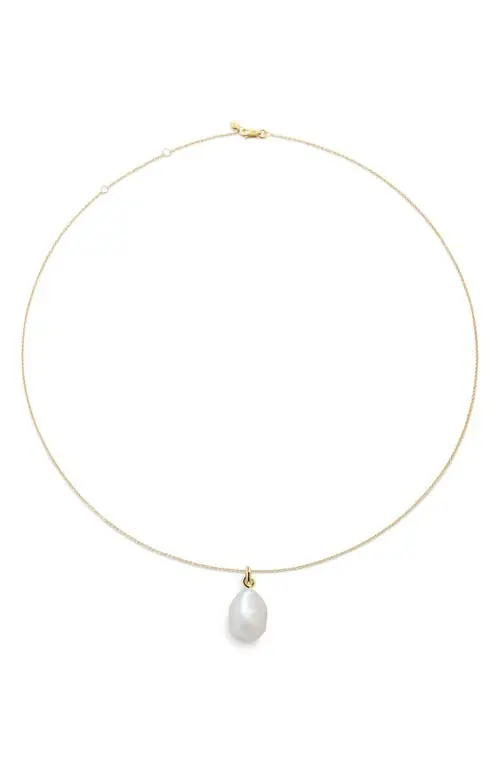 Monica Vinader Nura Baroque Pearl Pendant Necklace - 14k Solid Gold/pearl