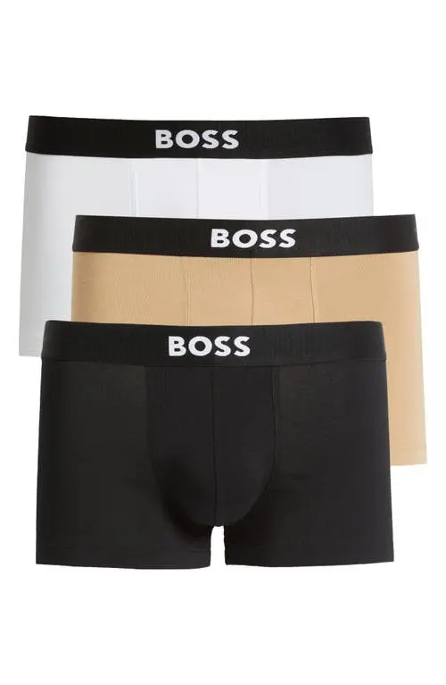 BOSS 3-pack One Trunks - Black/beige/white