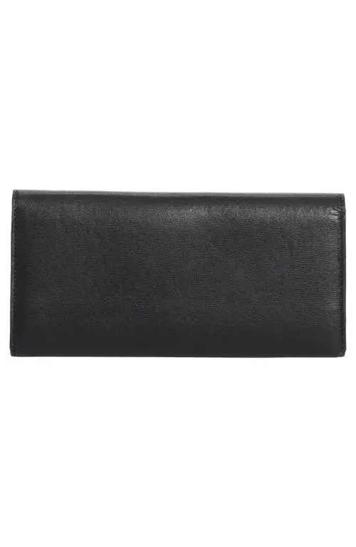 TOTEME T-lock Croc Embossed Leather Wallet - Black