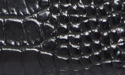 TOTEME T-lock Croc Embossed Leather Wallet - Black