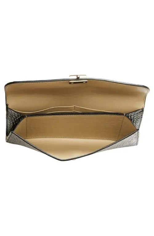 TOTEME T-lock Croc Embossed Leather Wallet