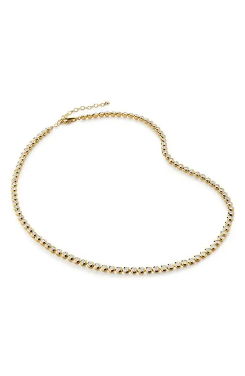 Monica Vinader Lab Grown Diamond Bezel Tennis Necklace - 18k Gold Vermeil /diamond
