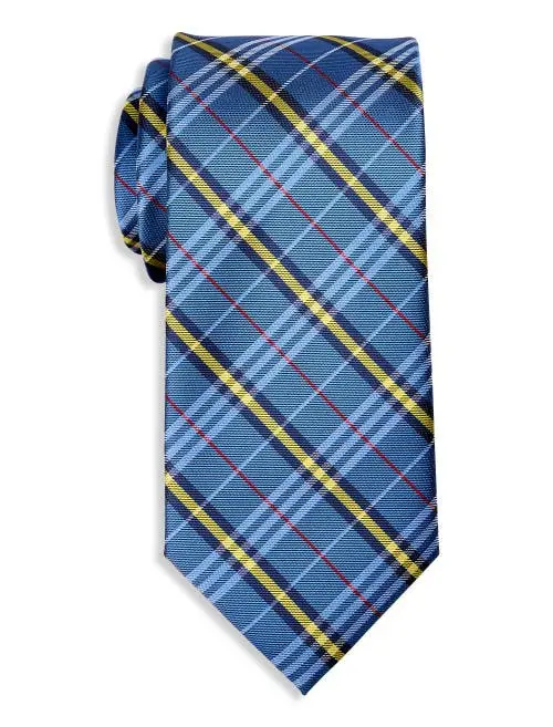 OAK HILL BY DXL Big & Tall Spring Plaid Tie - Navy
