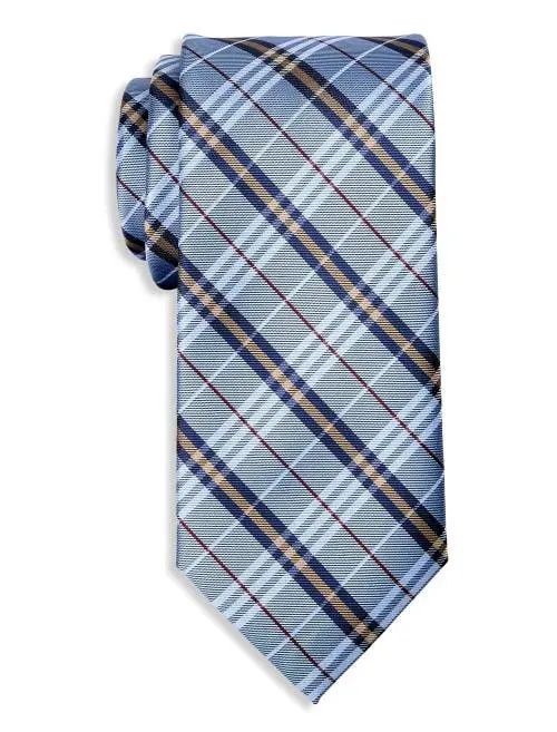 OAK HILL BY DXL Big & Tall Spring Plaid Tie - Tan