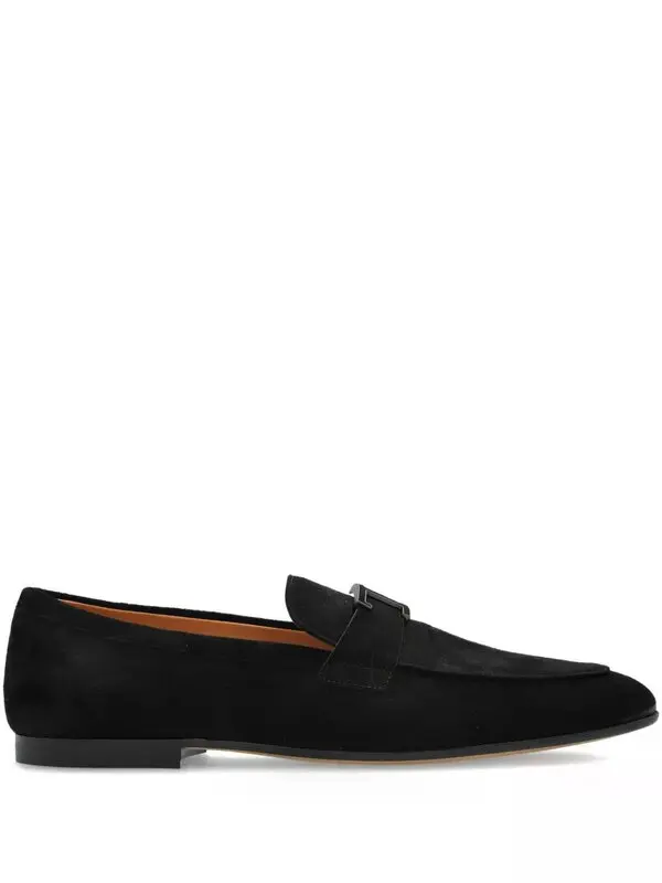 TOD'S Logo-plaque Suede Loafers
